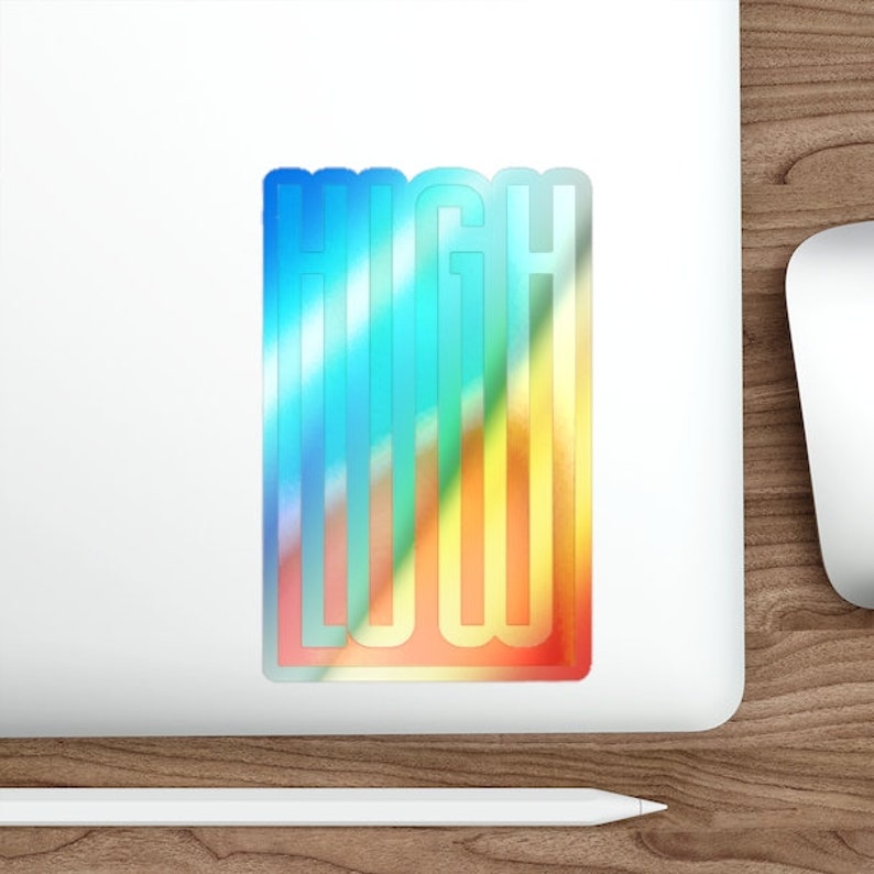 High Low Die-cut Laptop Sticker Car Stickers Glitter Skin Fridge ...
