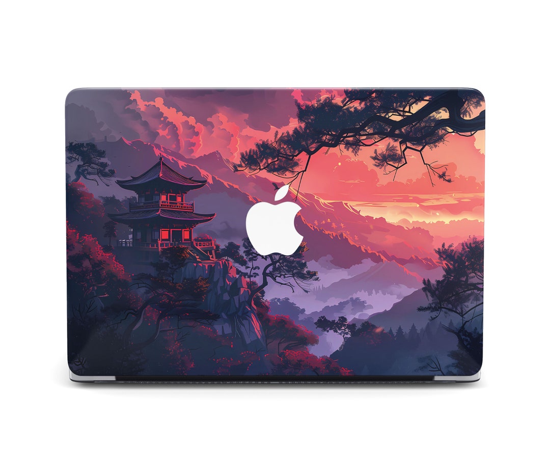 Magic Sakura Forest MacBook Pro 13 16 A2141 A2338 Japanese Temple Art ...