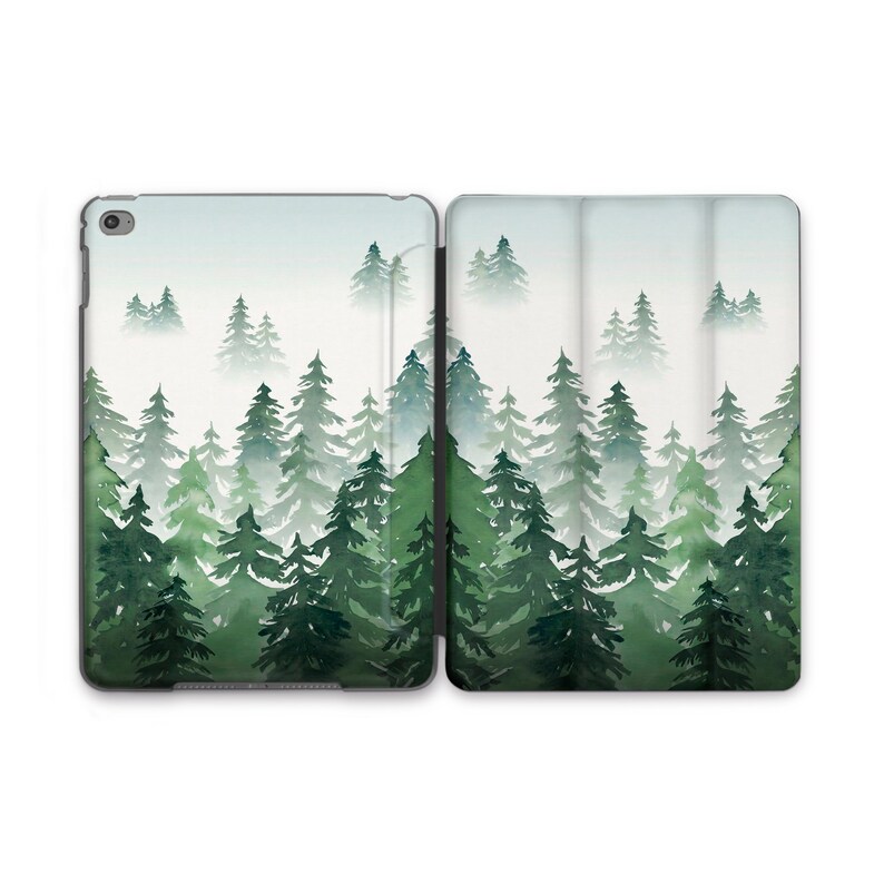 Fir Trees Watercolor Art iPad Air 3 Case iPad Air 2 Case Fog Forest ...