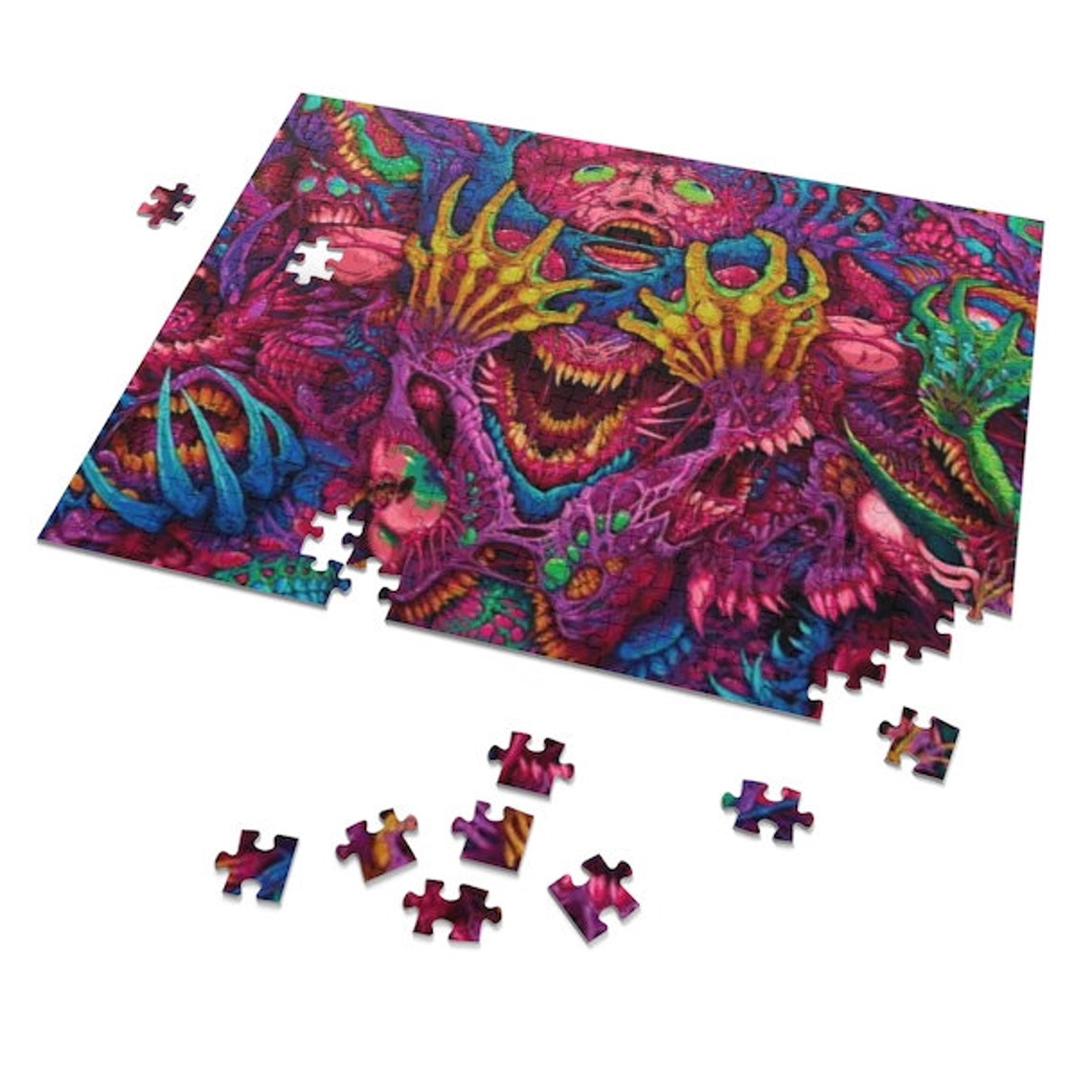 Colorful Scary Monster Puzzle Pop Art Lovecraft Art Gift for - Etsy