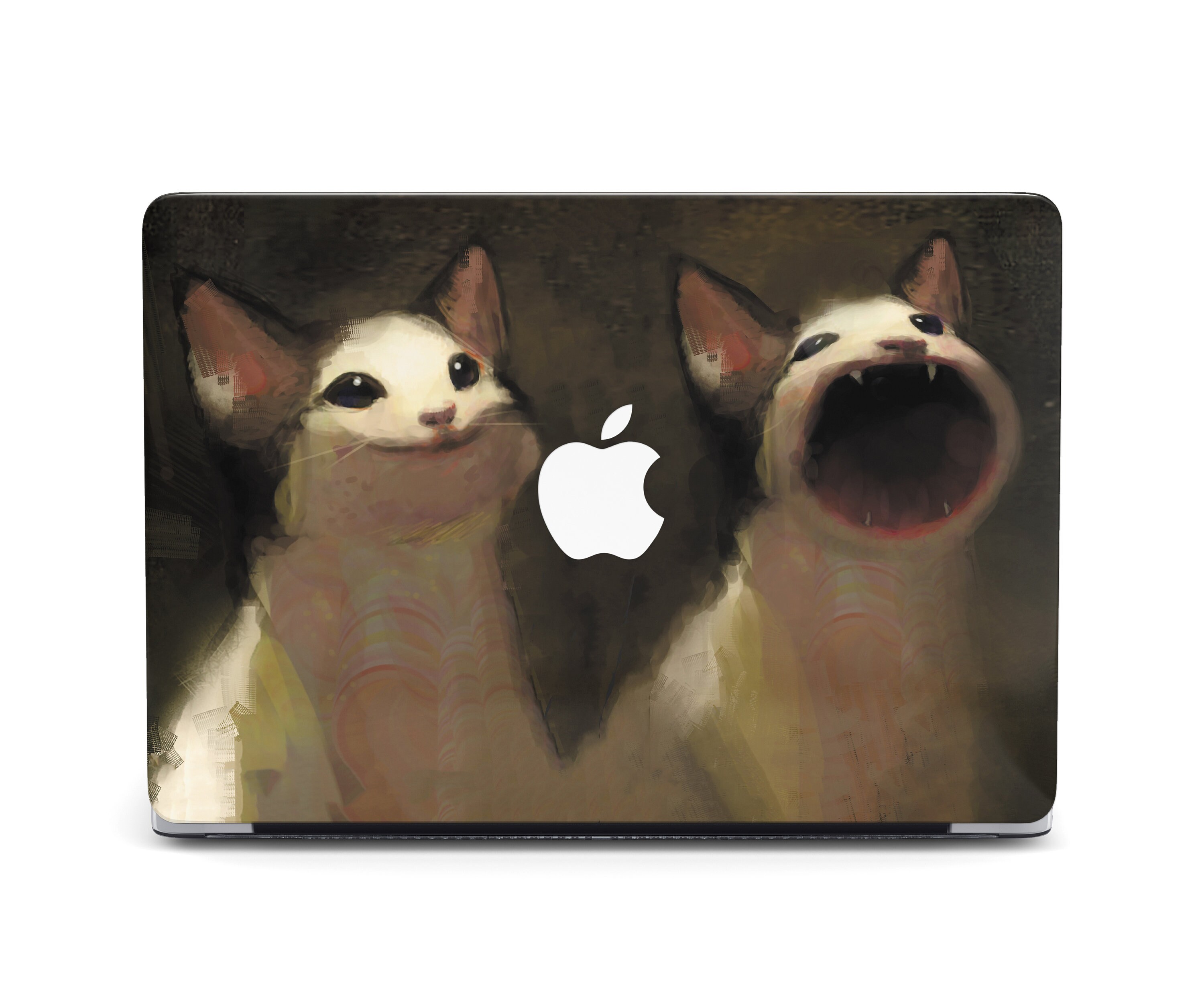 Pop Cat Meme 2025 MacBook 13 M3 Case 16 MacBook Pro 13 Oil Painting ...