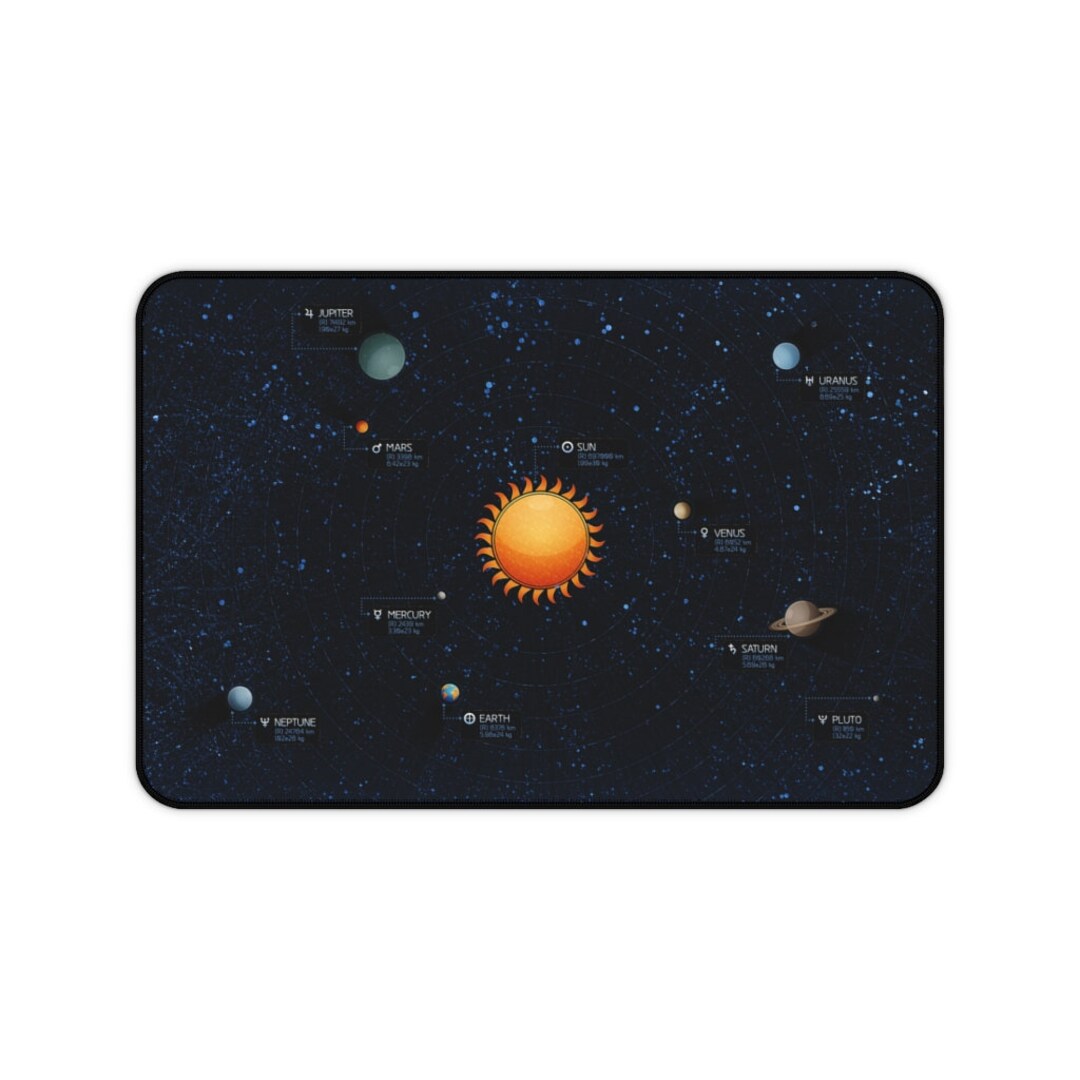 Solar System Extra Large Desk Mat Keyboard Mat Astrology Workspace ...
