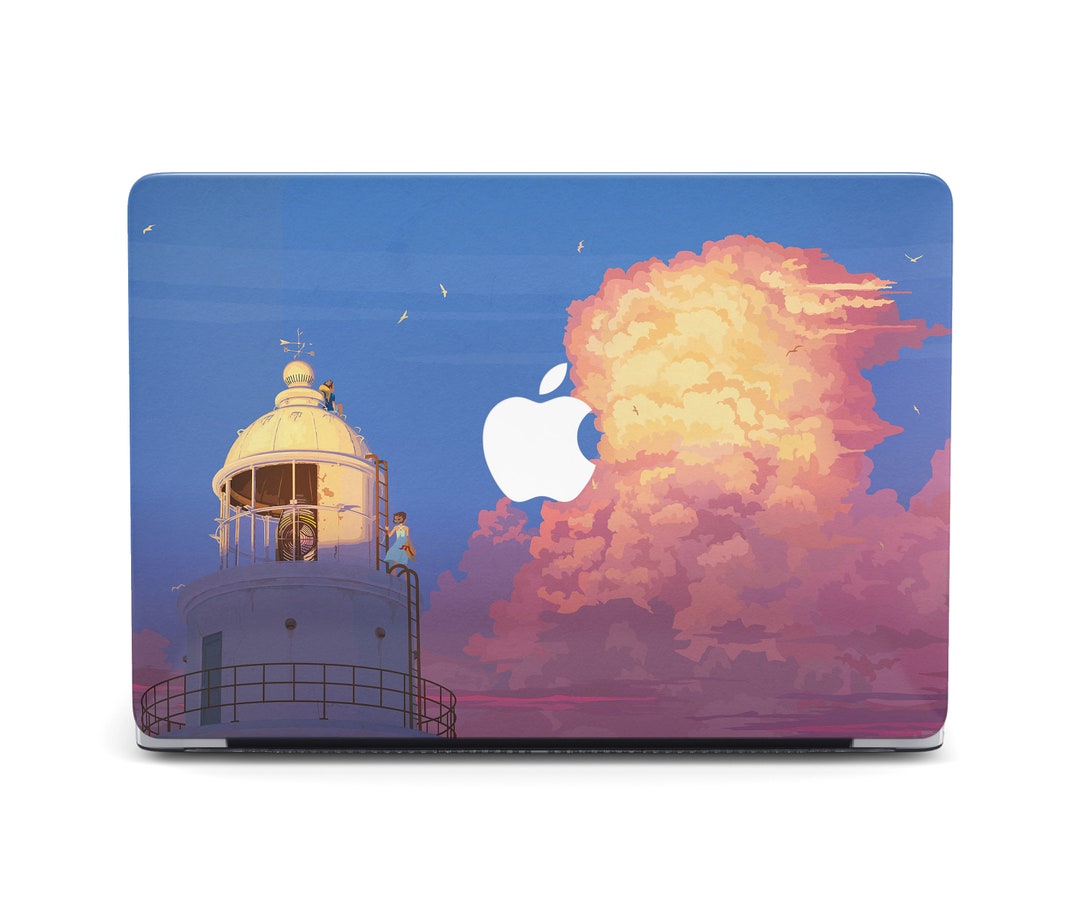 Lighthouse Pink Clouds MacBook M3 Oil Painting Fine Art 16 MacBook Pro ...