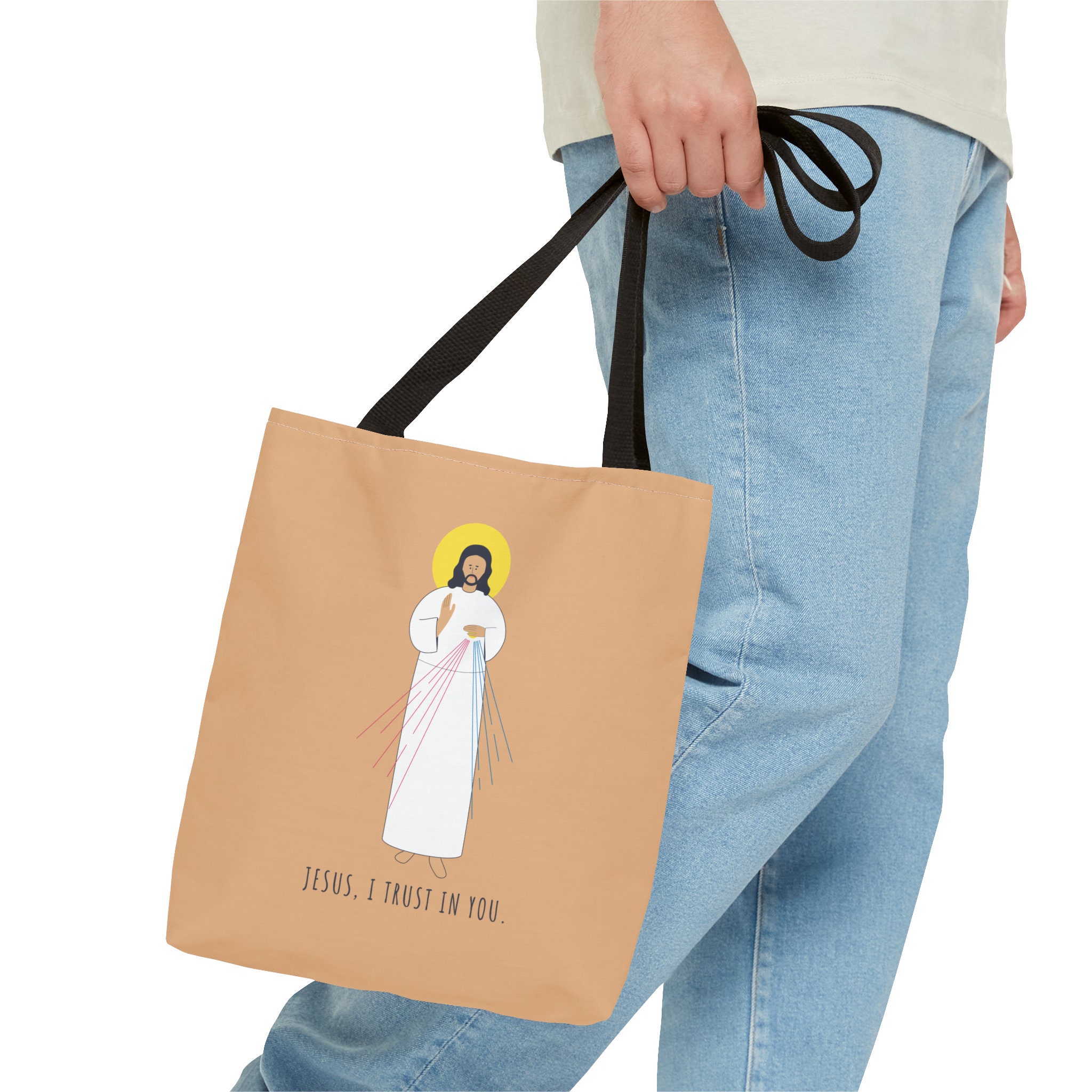 Divine Mercy Tote Bag Large Jesus Tote Bag Unique Catholic Gifts ...