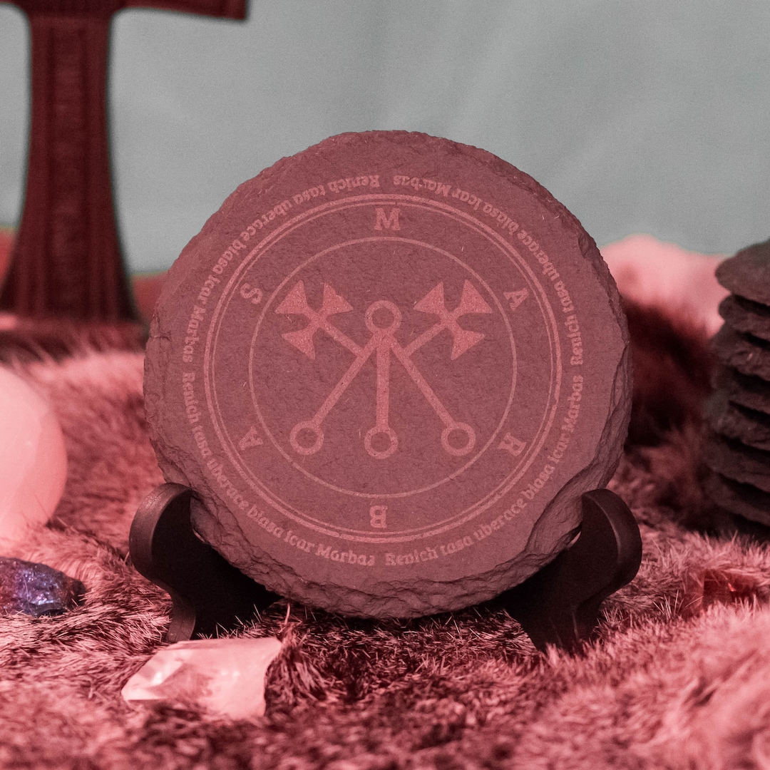 Set of 4 Devotional Coasters President Marbas Goetia Spirit - Etsy