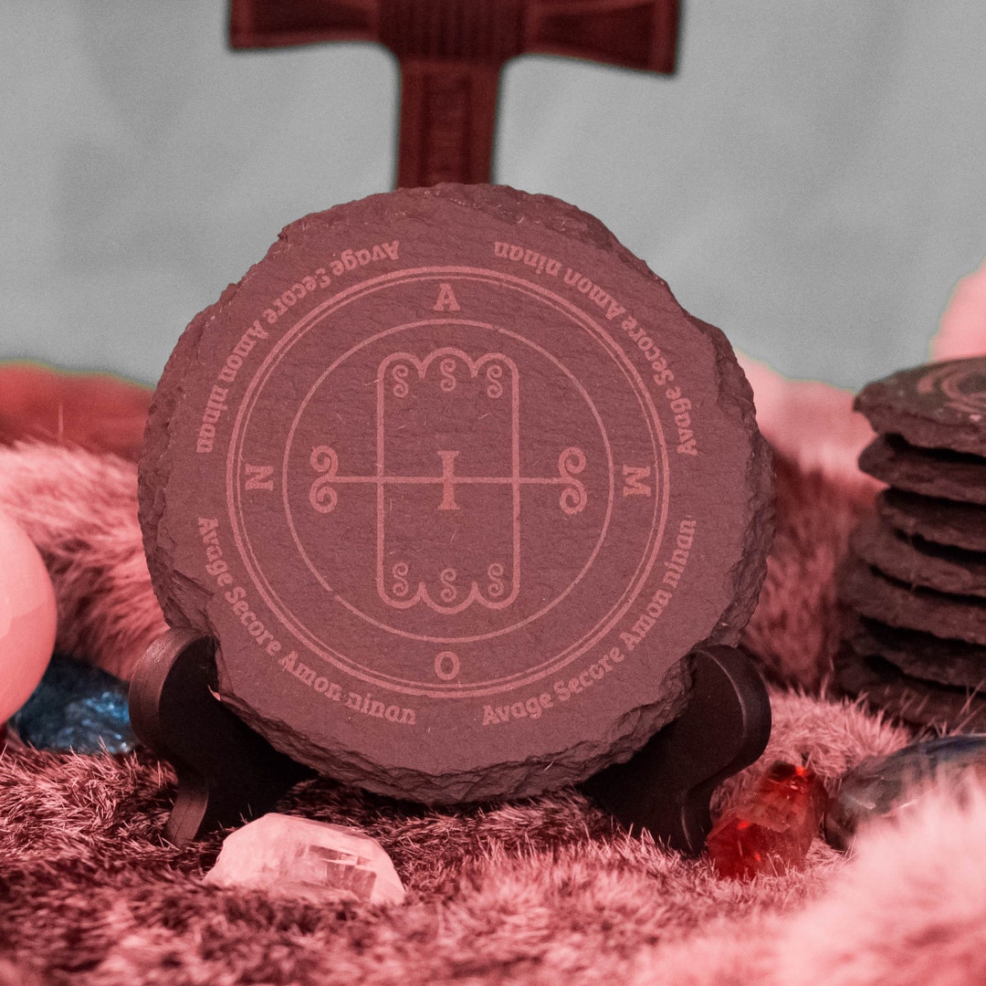 Set of 4 Devotional Coasters Marquis Amon Goetia Spirit - Etsy