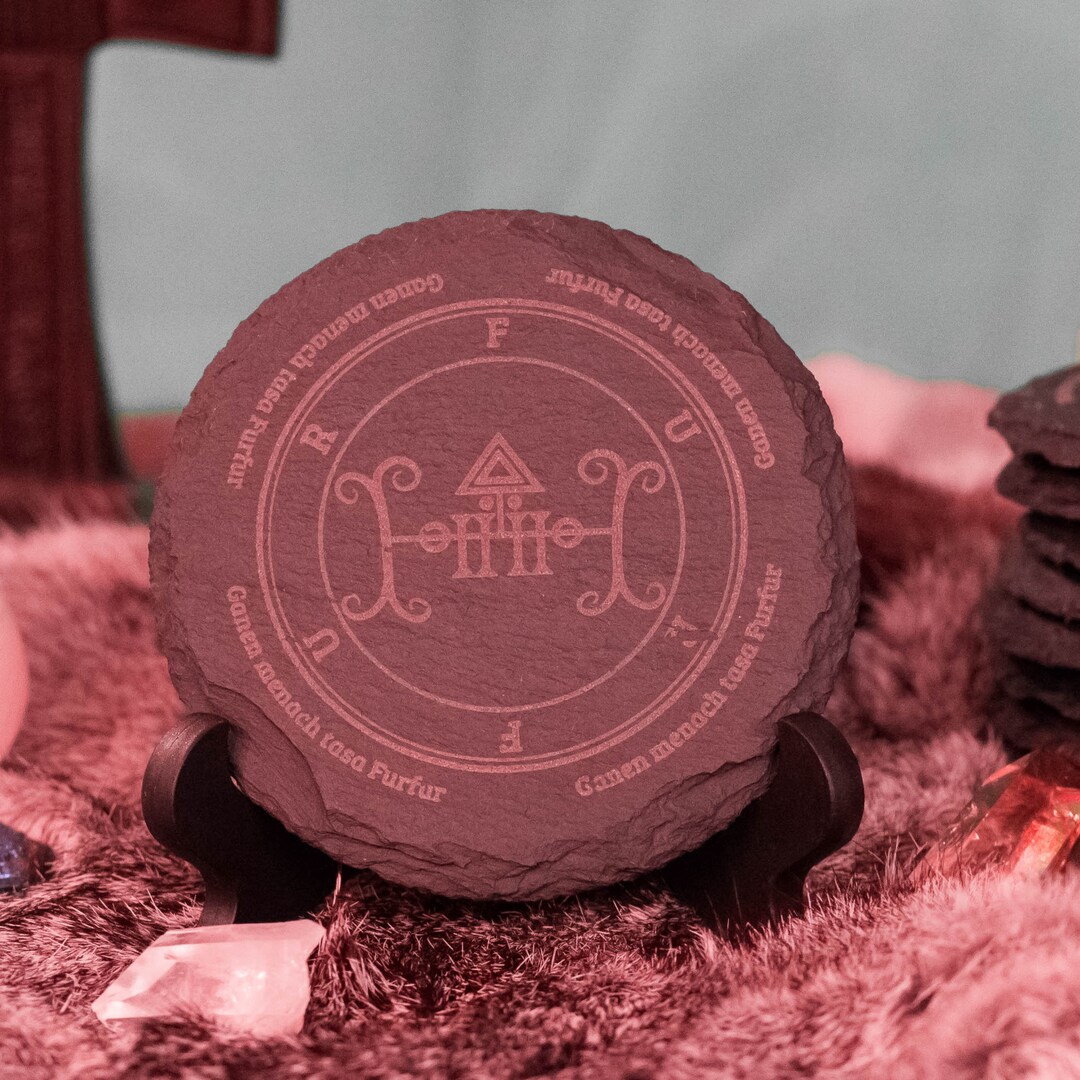 Set of 4 Devotional Coasters Earl Furfur - Goetia Spirit - Etsy
