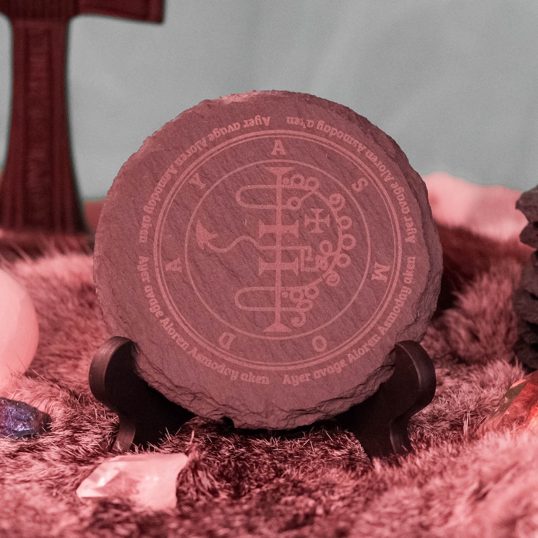 Set of 4 Devotional Coasters King Asmodeus- Goetia Spirit - Etsy