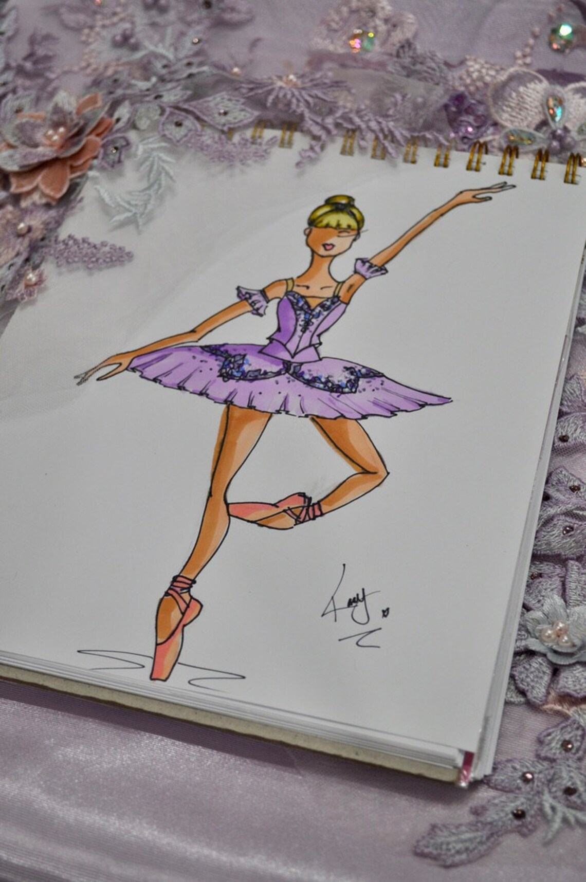 Custom Ballerina Drawing - Etsy