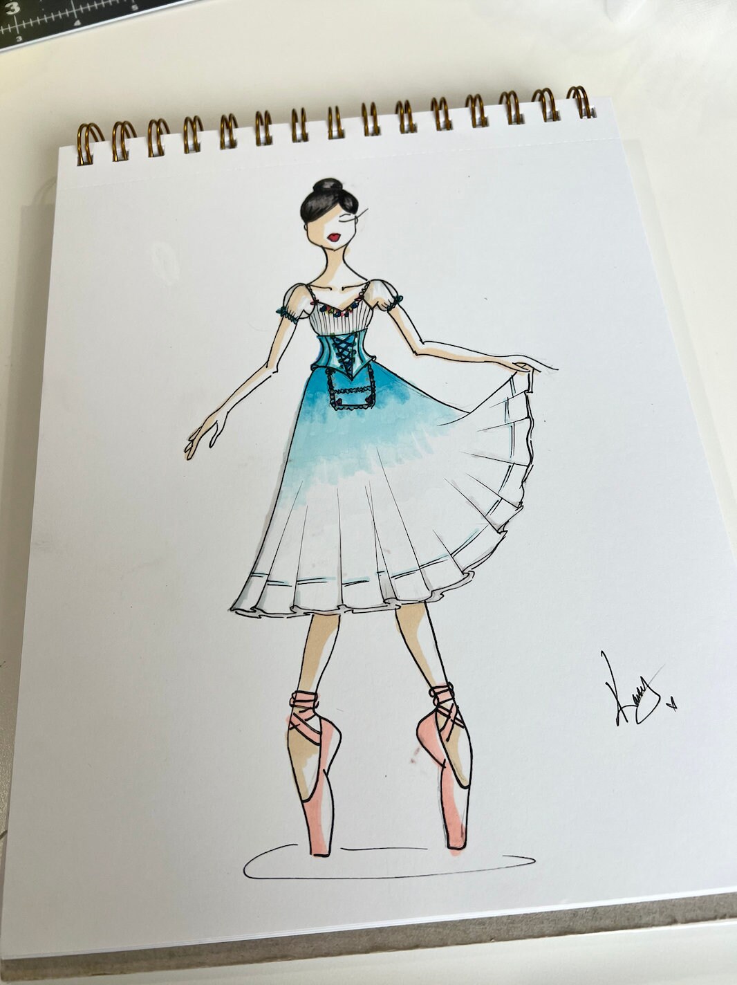 Custom Ballerina Drawing - Etsy