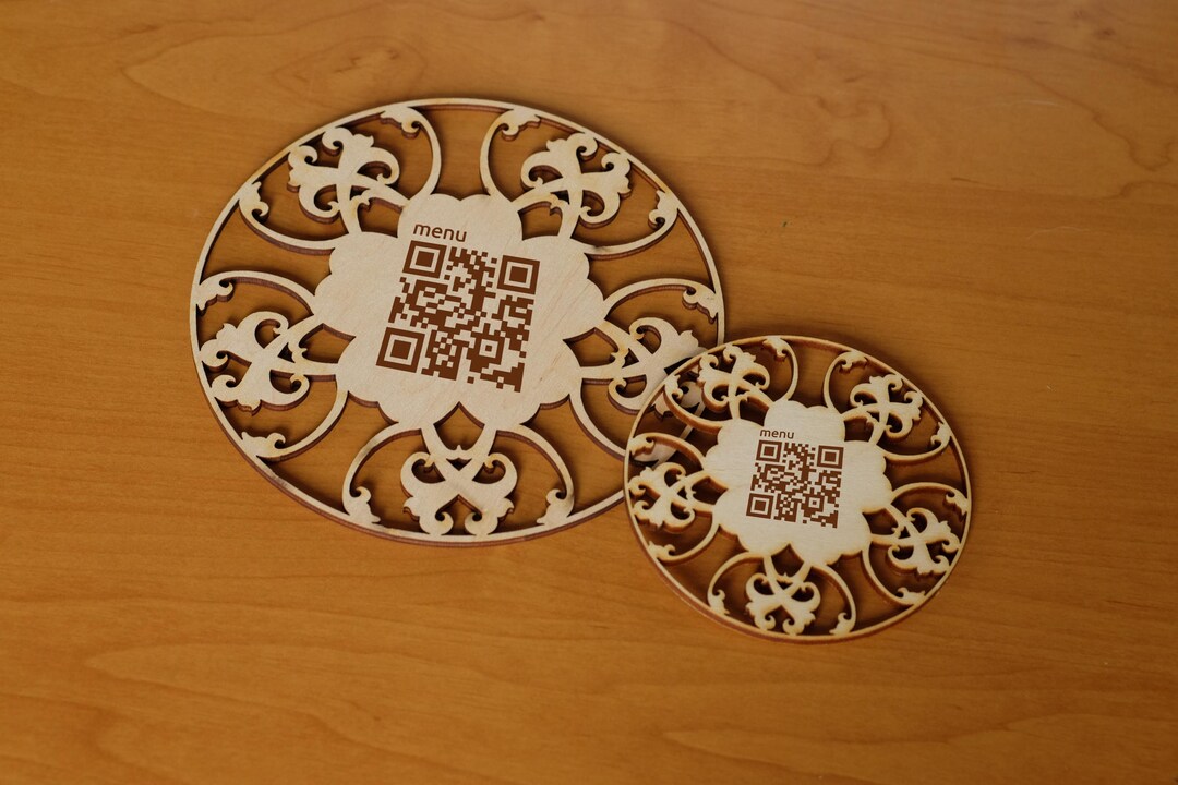 Laser Cut Drink Coaster With Custom Engraving, Round, Personalized Gift ...