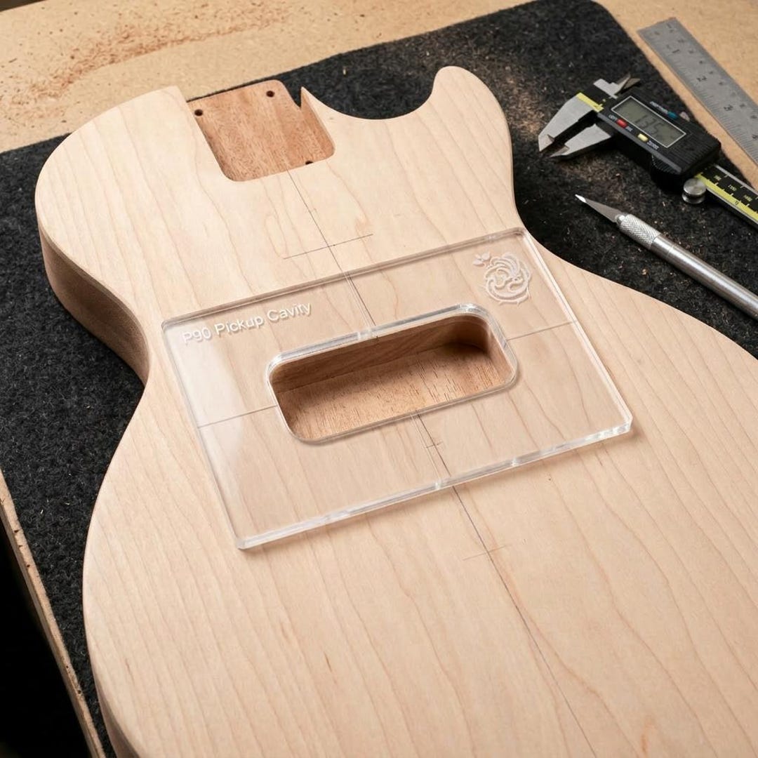 P90 Pickup Routing Template – Guitar Router Jig – Gibson Style ...