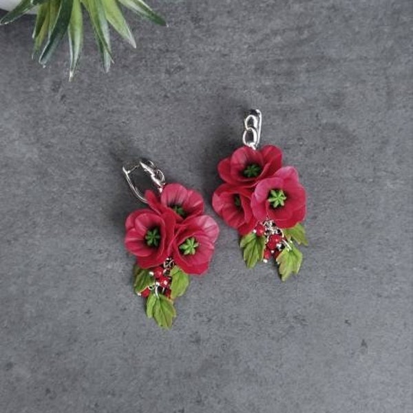 Poppy Earrings - Etsy UK
