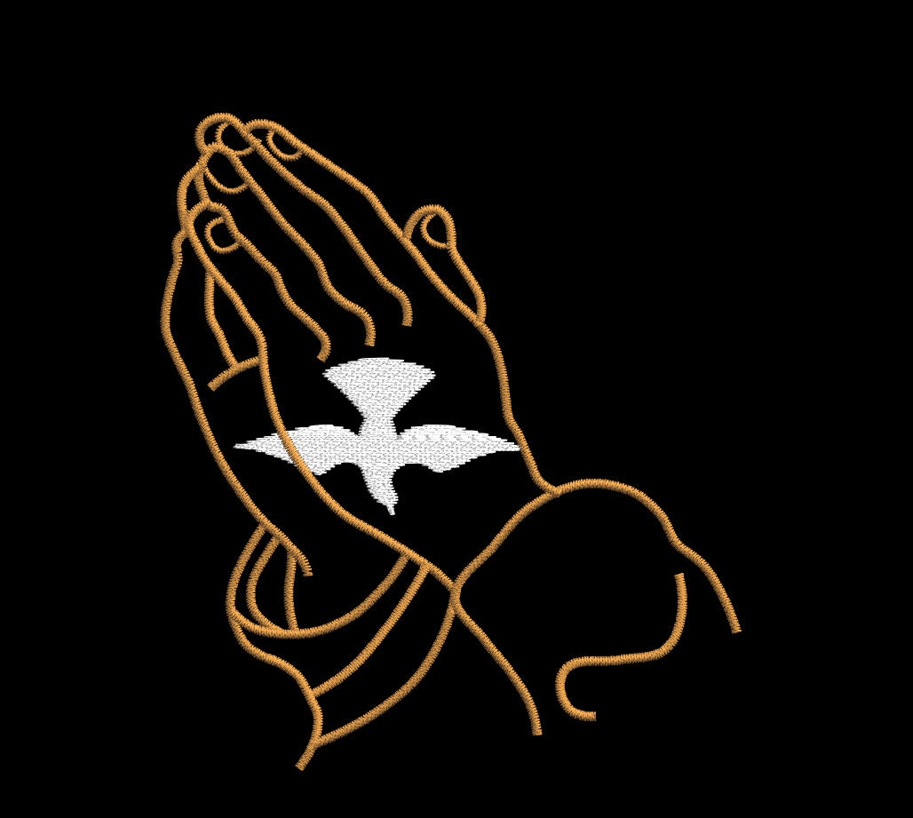 Praying Hands, 3 Sizes, Machine Embroidery, Embroidery Designs ...