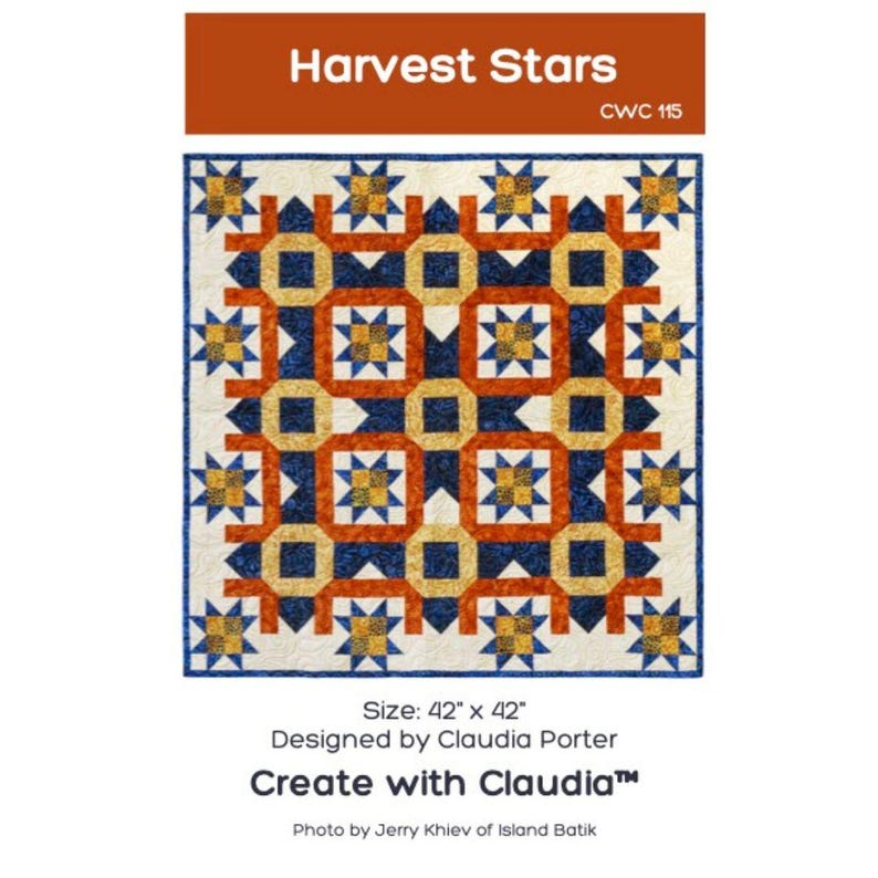 Harvest Stars Quilt Pattern - PAPER Version of Pattern - Intermediate ...