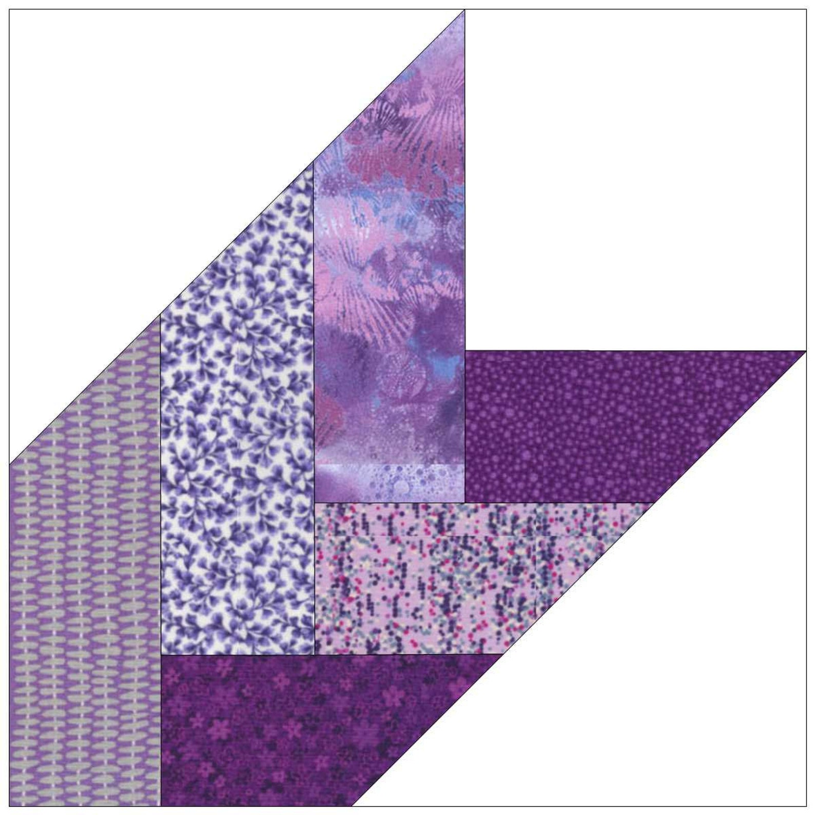 Quilt Block Pattern diagonal Braids DIGITAL - Etsy