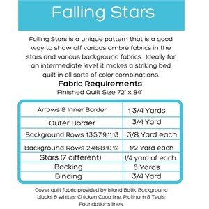 Falling Stars Quilt Pattern - DIGITAL Version - PDF - Directions for a ...