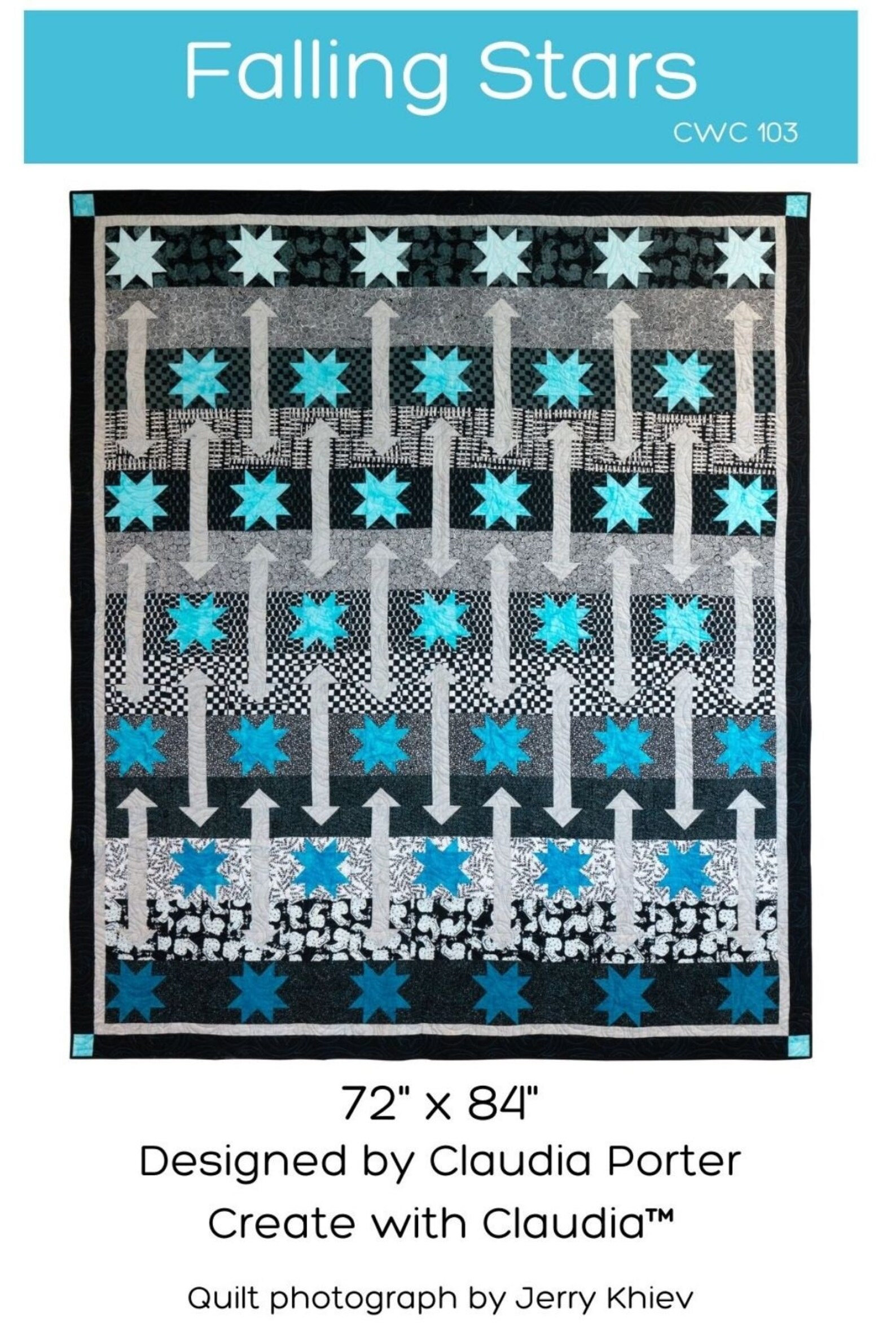 Falling Stars Quilt Pattern - PAPER Version - Directions for a 72" X 84 ...