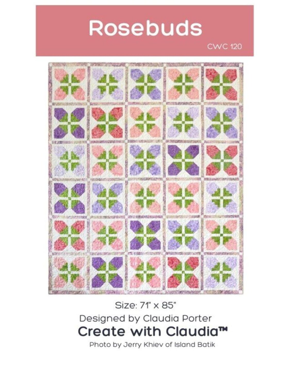 Rosebuds Quilt Pattern- PDF/DIGITAL Version of Pattern - Intermediate ...
