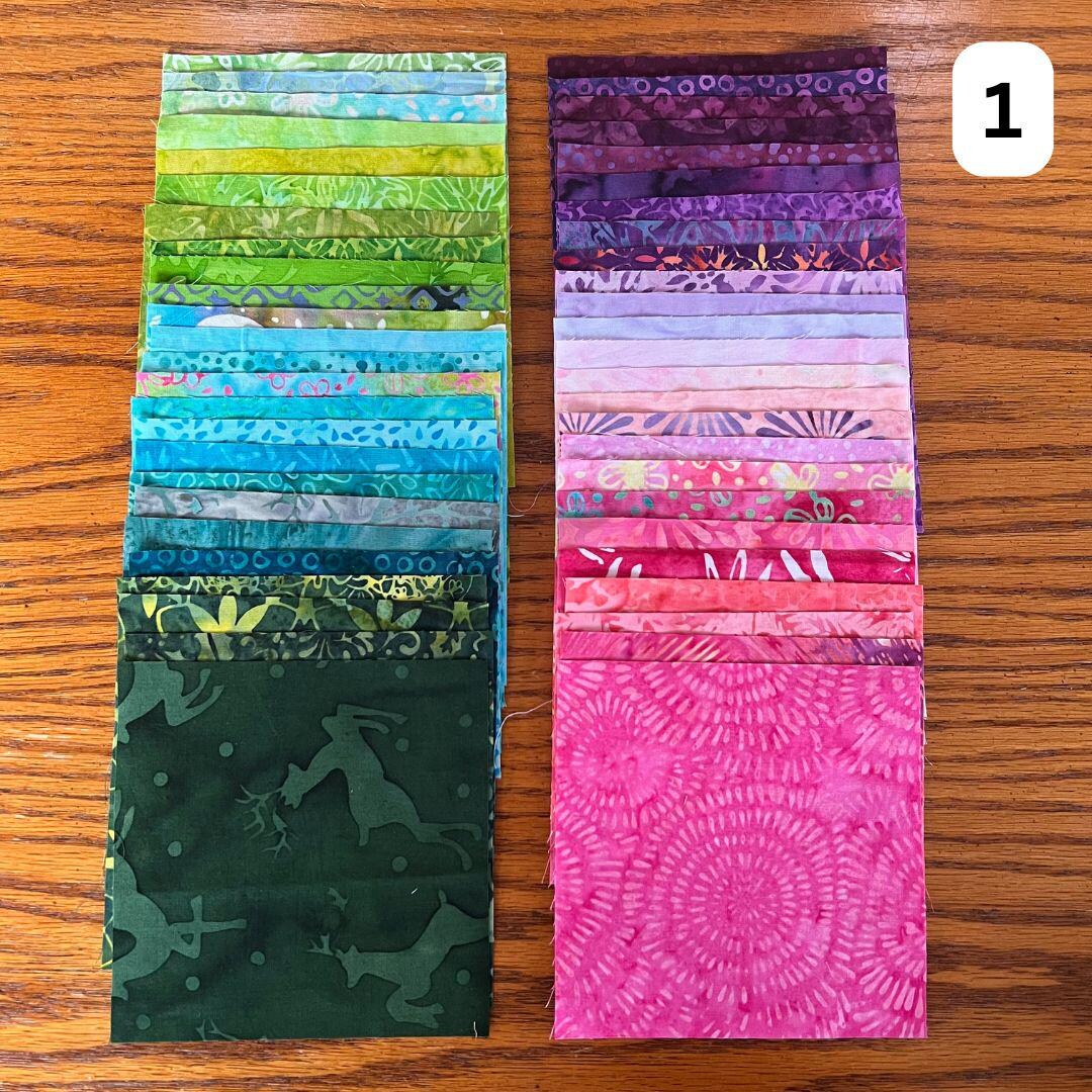 5" Batik Quilt Fabric Charm Squares - Pack of 50 - NO REPEATS - Ideal ...