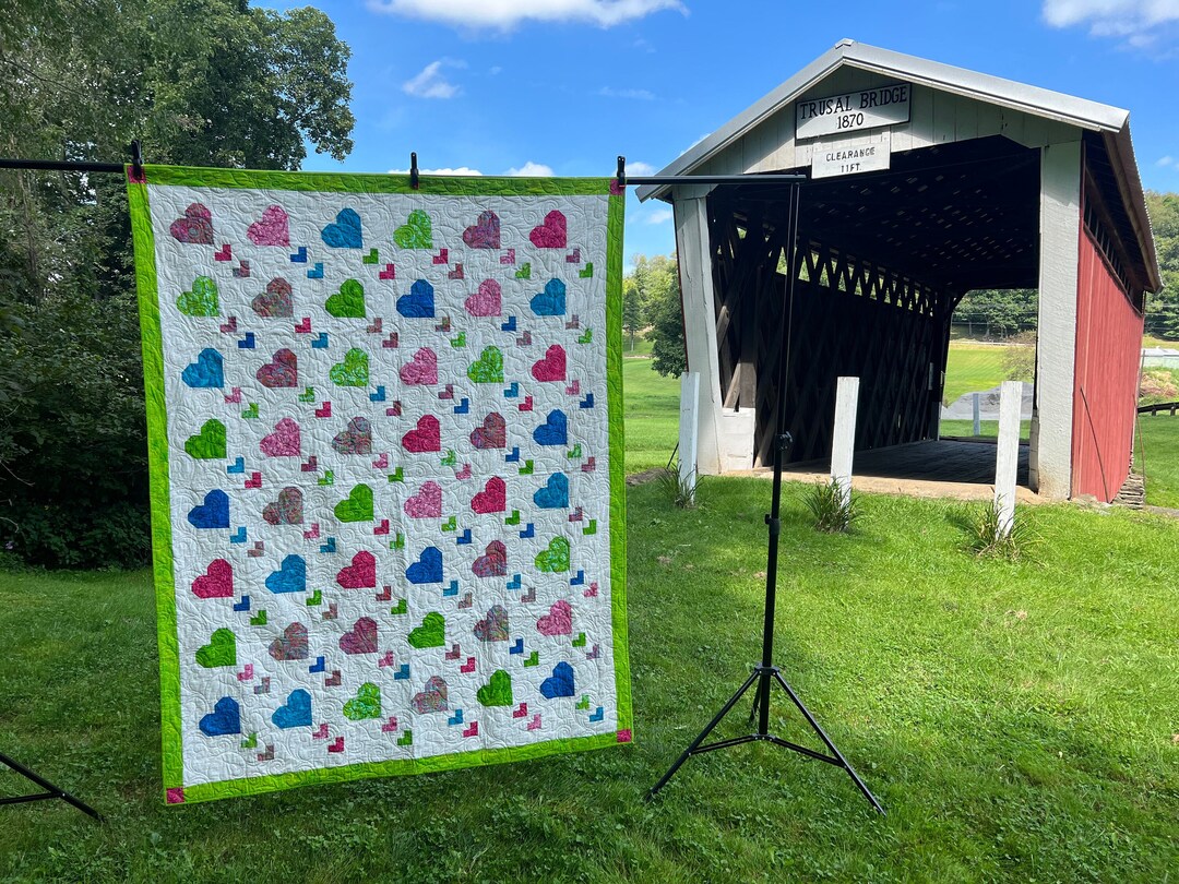 Heart Strings Quilt Pattern - PAPER Version - 3 Sizes - Confident ...