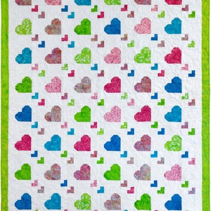 Heart Strings Quilt Pattern - PAPER Version - 3 Sizes - Confident ...