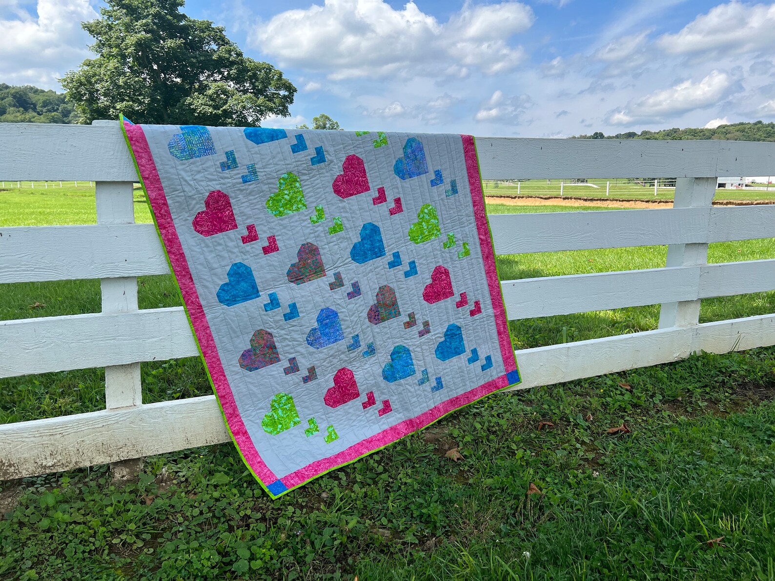 Heart Strings Quilt Pattern PAPER Version 3 Sizes Confident Beginner ...