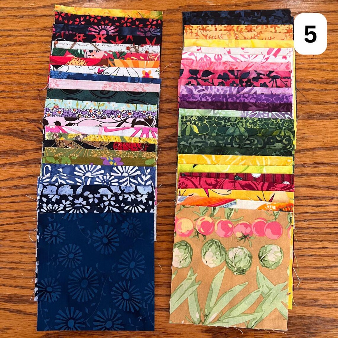 5" Quilt Fabric Charm Squares - Pack of 50 - NO REPEATS - Ideal for ...