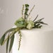 Water Green & Ivory Floral Wedding Cake Topper: Customizable ...