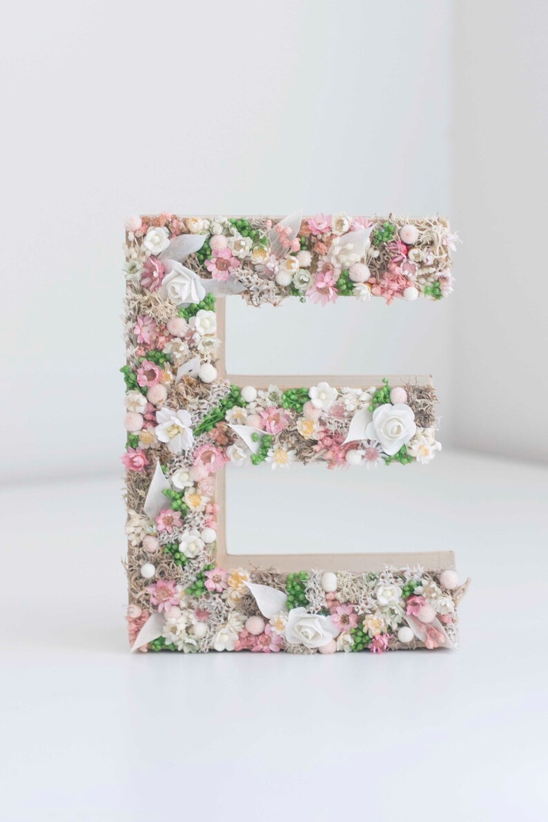 Letter Decorated With Dried and Preserved Flowers Flower - Etsy