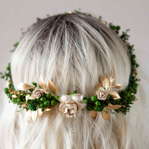 Gold Flower Crown - Etsy