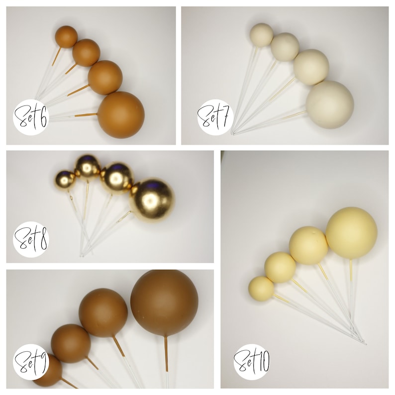 Handmade Green Cake Ball Toppers: Elegant Cake Decor, Set of 4 - Etsy ...