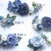 Flower Wedding Cake Topper, Dusty Blue Flower Cake Topper, Shades of ...