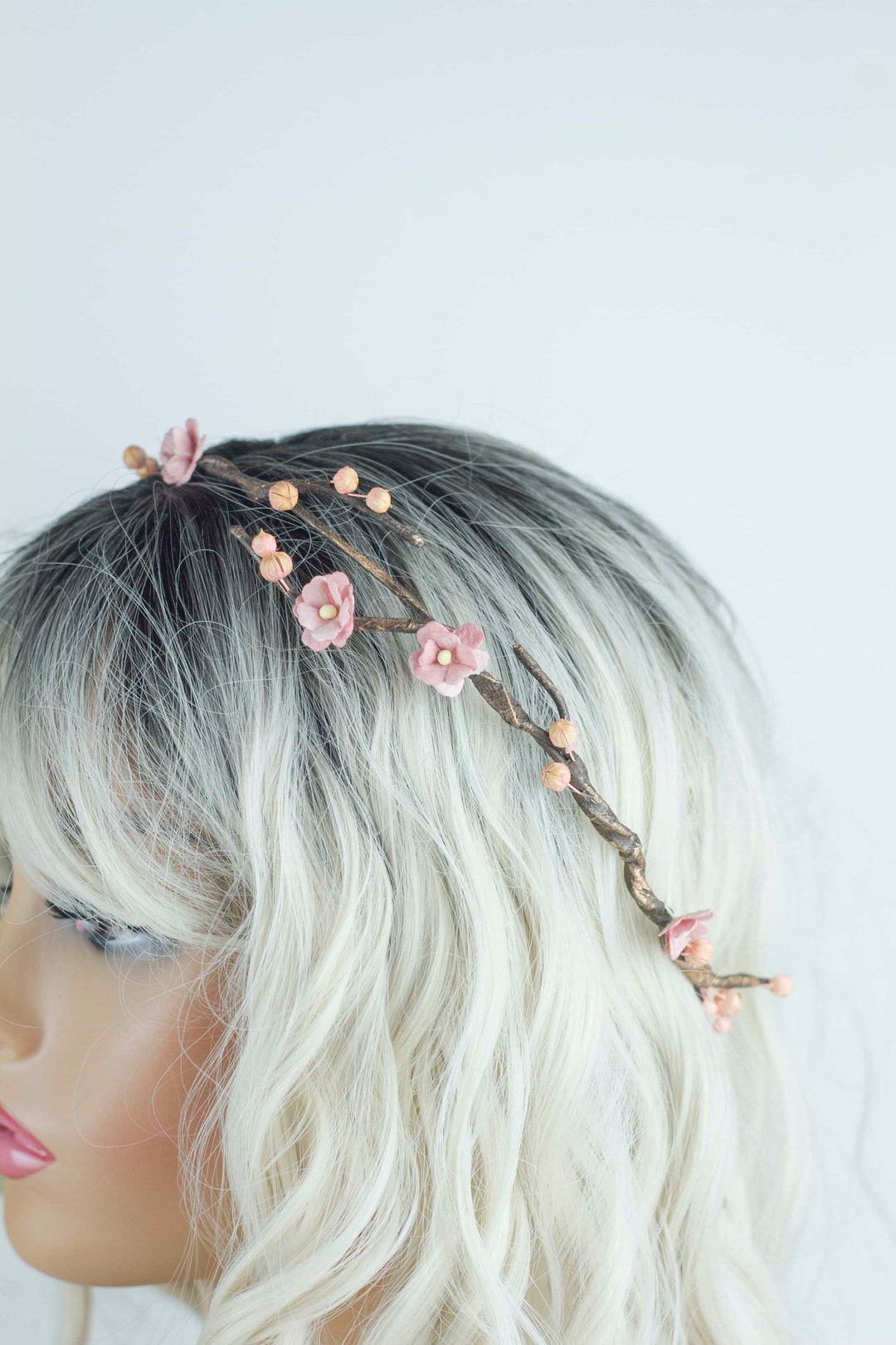 Fantasy Crown Inspired by Pink Cherry Branches - Etsy