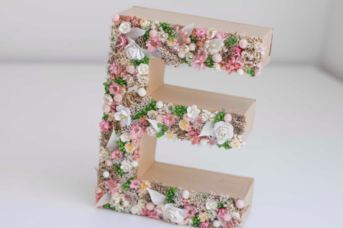 Letter Decorated With Dried and Preserved Flowers Flower - Etsy