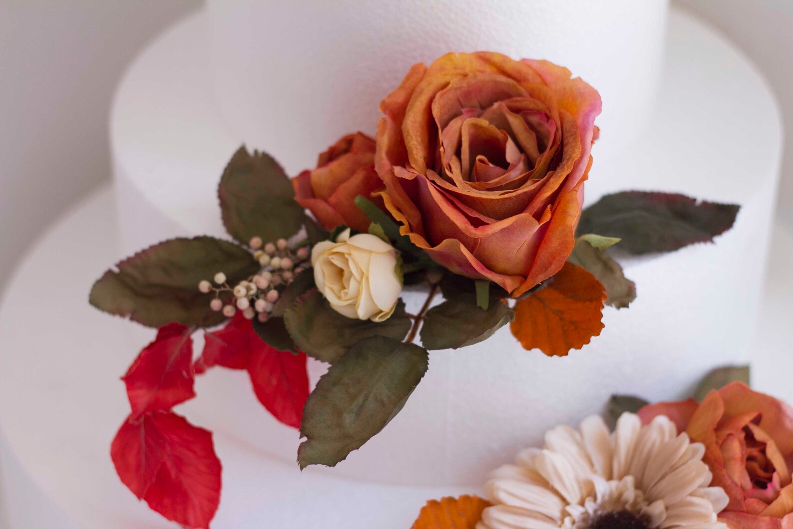 Autumn Wedding Cake Topper Terracotta Cake Topper Brown Cake - Etsy