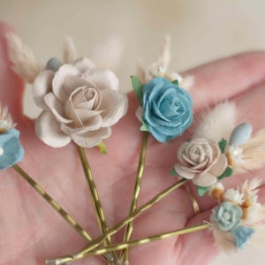 Turquoise Beach-inspired Boutonniere, Boho Floral Pin for Weddings and ...