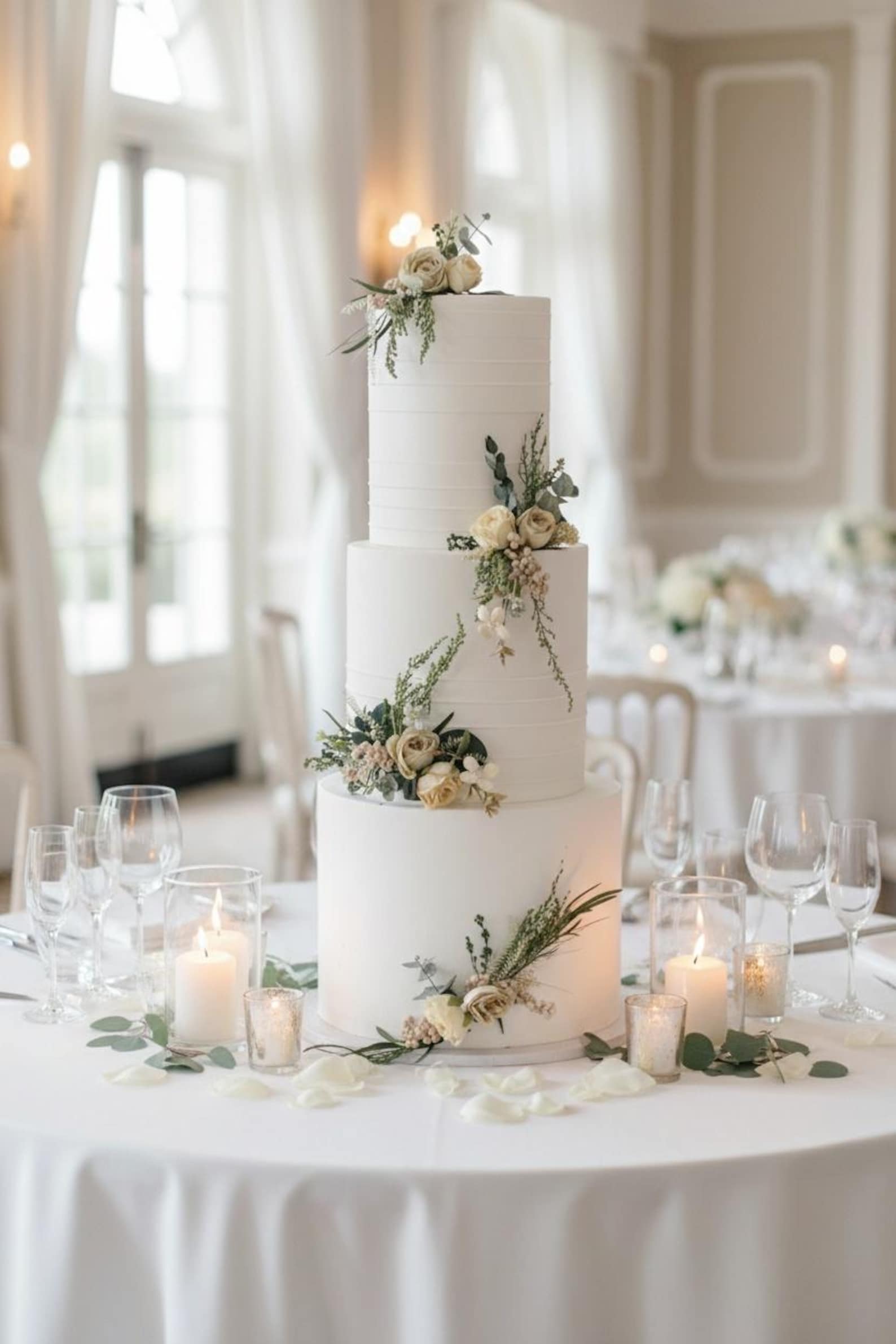 Handmade Water Green Floral Wedding Cake Topper: Artificial & Preserved ...