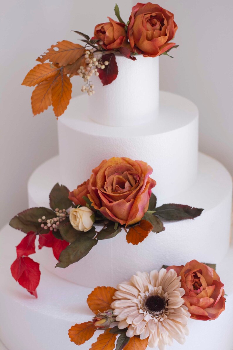 Autumn Wedding Cake Topper Terracotta Cake Topper Brown Cake - Etsy
