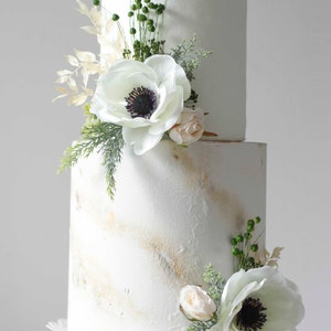 ANEMONE CAKE TOPPER Flowers Wedding, Cake Topper Flowers Garden, Cake ...