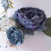 Flower Wedding Cake Topper, Dusty Blue Flower Cake Topper, Shades of ...