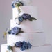 Flower Wedding Cake Topper, Dusty Blue Flower Cake Topper, Shades of ...
