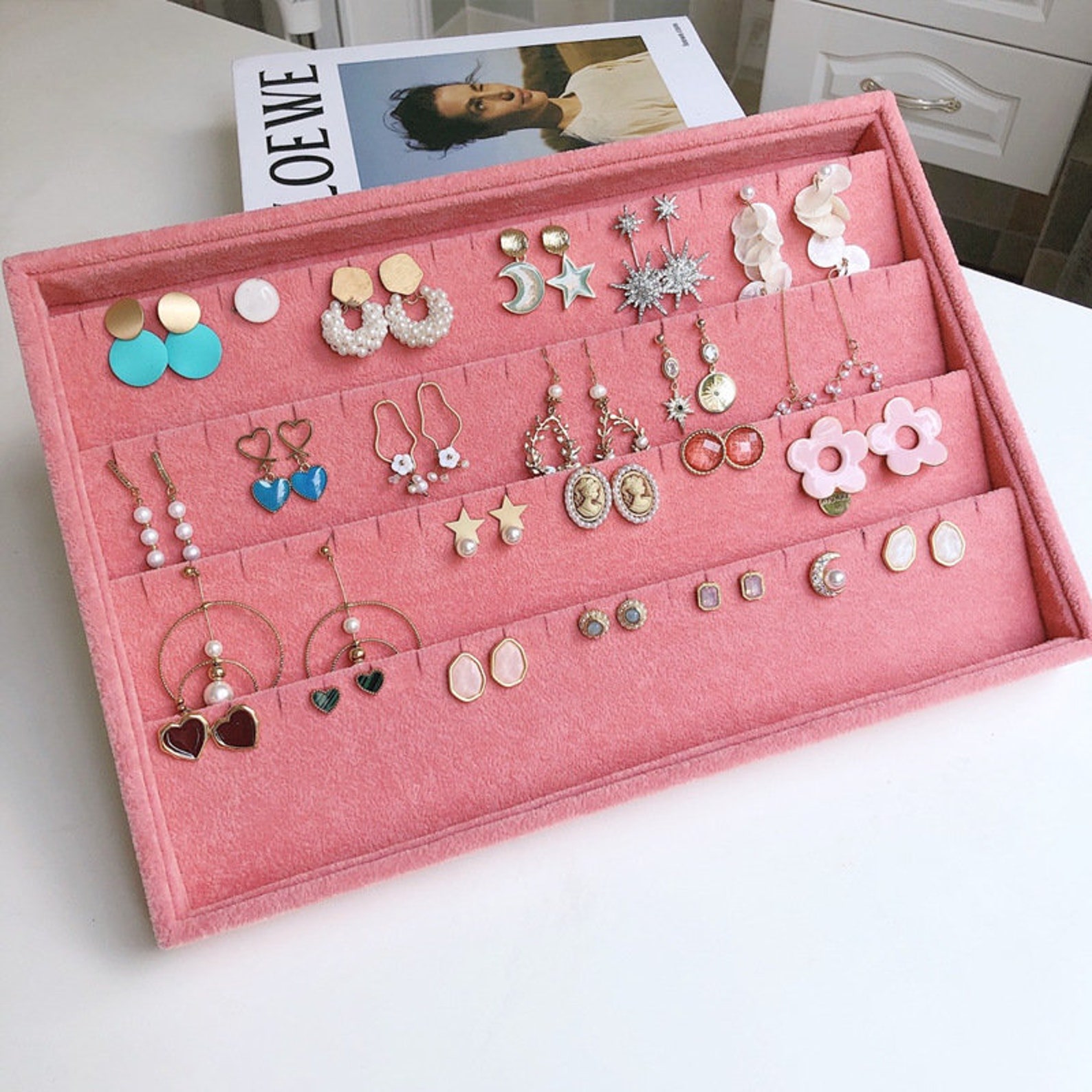 Pink Stackable Jewelry Storage Drawer Divider drawer | Etsy