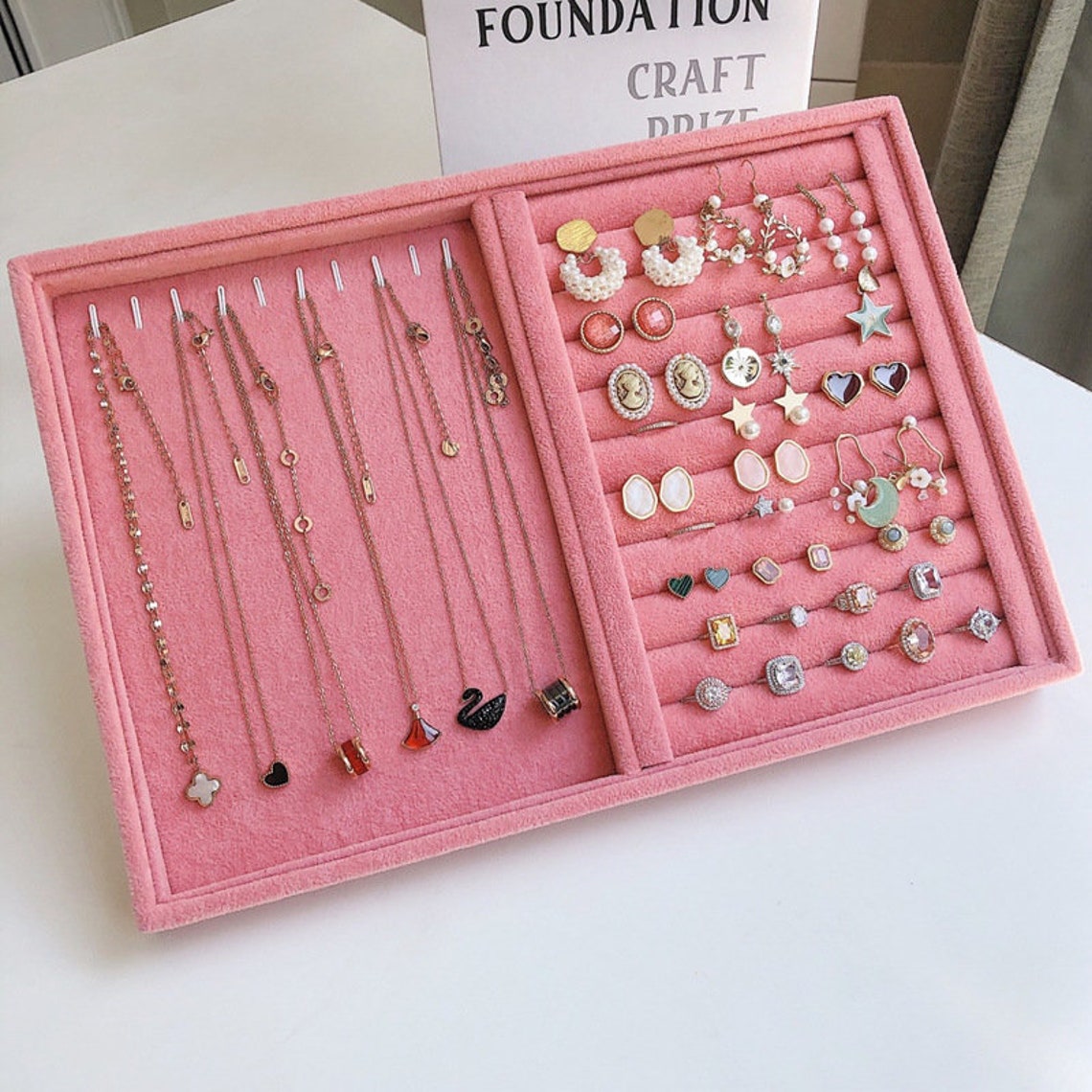 Pink Stackable Jewelry Storage Drawer Divider drawer | Etsy