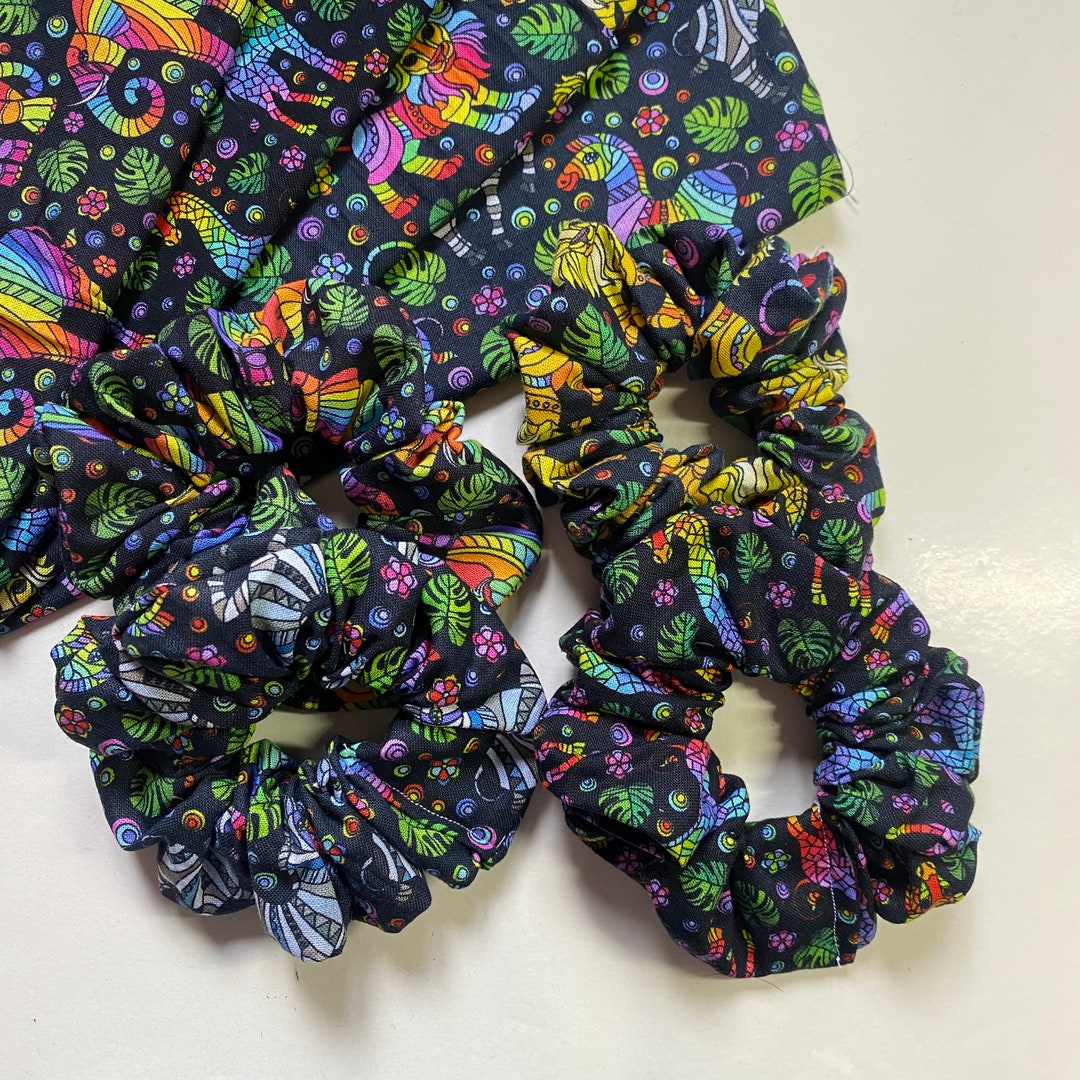 Rainbow Safari Scrunchies | Rainbow Scrunchie, Safari Scrunchie ...