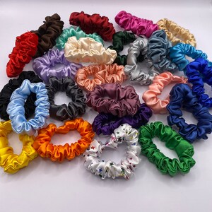 SKINNY Satin Scrunchies 25 COLOURS Scrunchy, Satin, Satin Silk, Satin ...