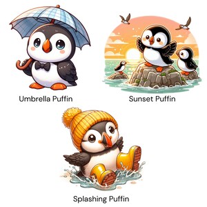 Puffin Stickers | 9 DESIGNS Plus HOLOGRAPHIC Finish | WATERPROOF Die ...
