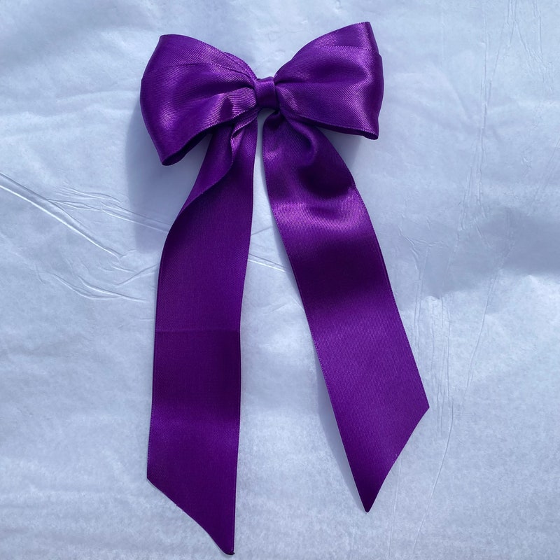 Purple Hair Bow - Etsy