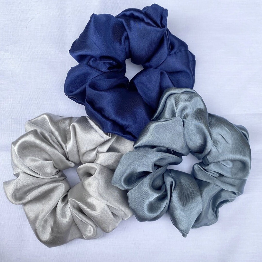 Satin Scrunchie Set | Silk Scrunchie Set of 3, Silk Satin Scrunchie, Satin Scrunchie, Satin ...