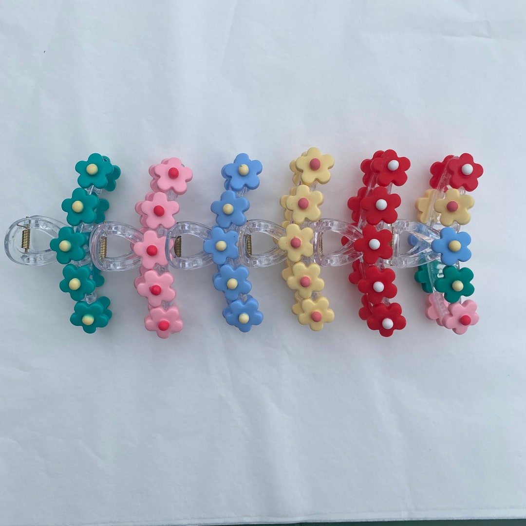 Flower Claw Clip Hair Clips, Hair Accessories, Large Hair Claw, Flower ...